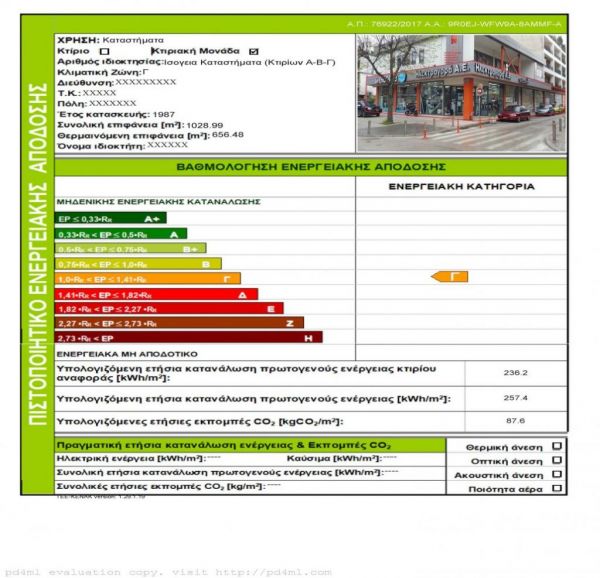 Έκδοση πιστοποιητικού ενεργειακής απόδοσης κτιρίου